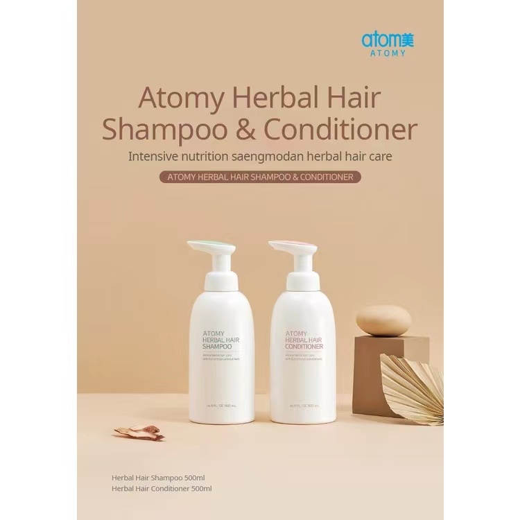 ATOMY HERBAL HAIR SHAMPOO / CONDITIONER / 500ml | Shopee Singapore