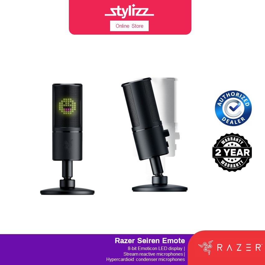 Razer Seiren Emote/Emoji Streaming Mic (Usb) Razer Seiren X Condenser ...