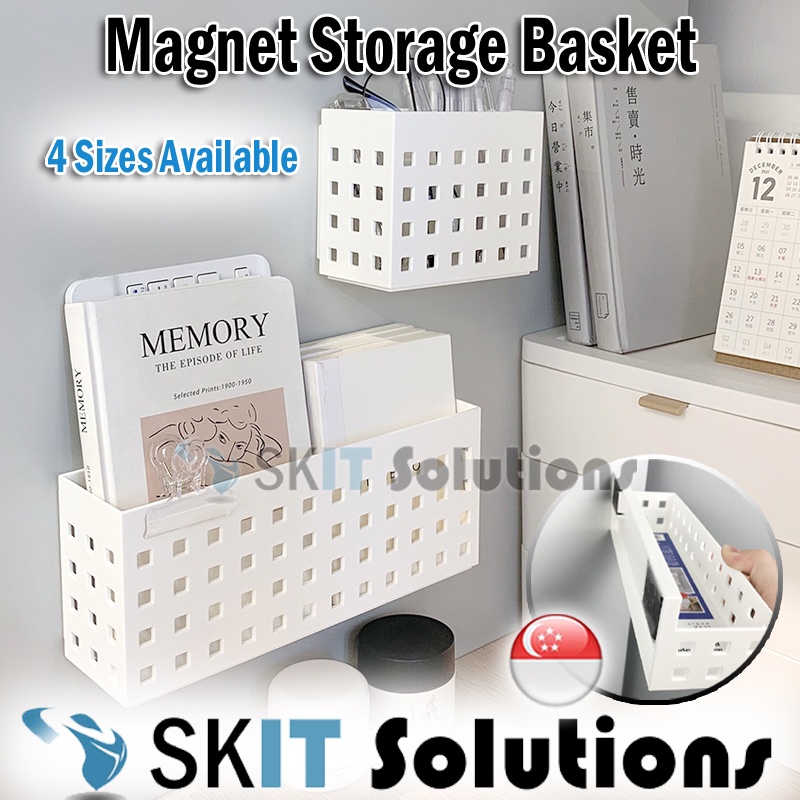 Magnetic Storage Basket Fridge Rack Bathroom Kitchen Hanging Shelf ...