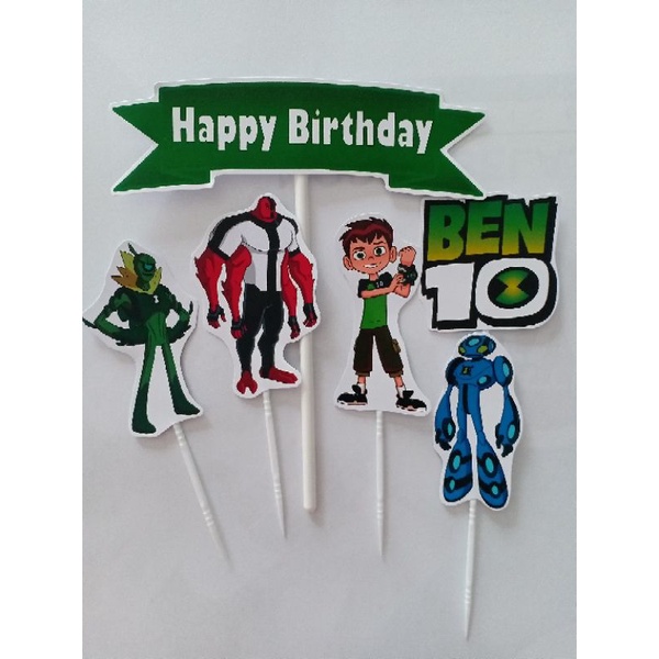 Ben TEN CAKE TOPPER - HAPPY BIRTHDAY TOPPER - BENTEN BIRTHDAY TOPPER ...