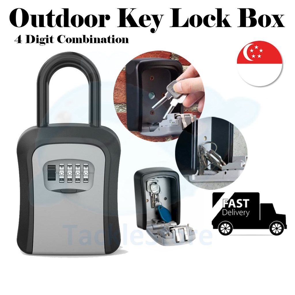 [SG Local Seller] Key Lock Box 4 Digit Combination - Padlock / Wall ...