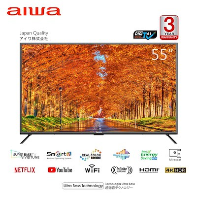 Aiwa D18 Series 55 inch 4K UHD LED Smart Android TV JU55DS180S | Shopee ...
