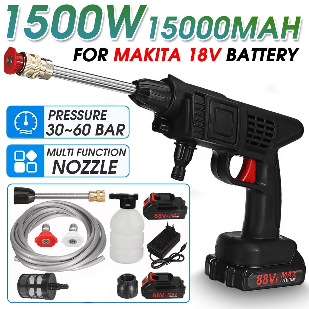288V 20000mAh Cordless High Pressure Water Spray Gun High Power Car ...