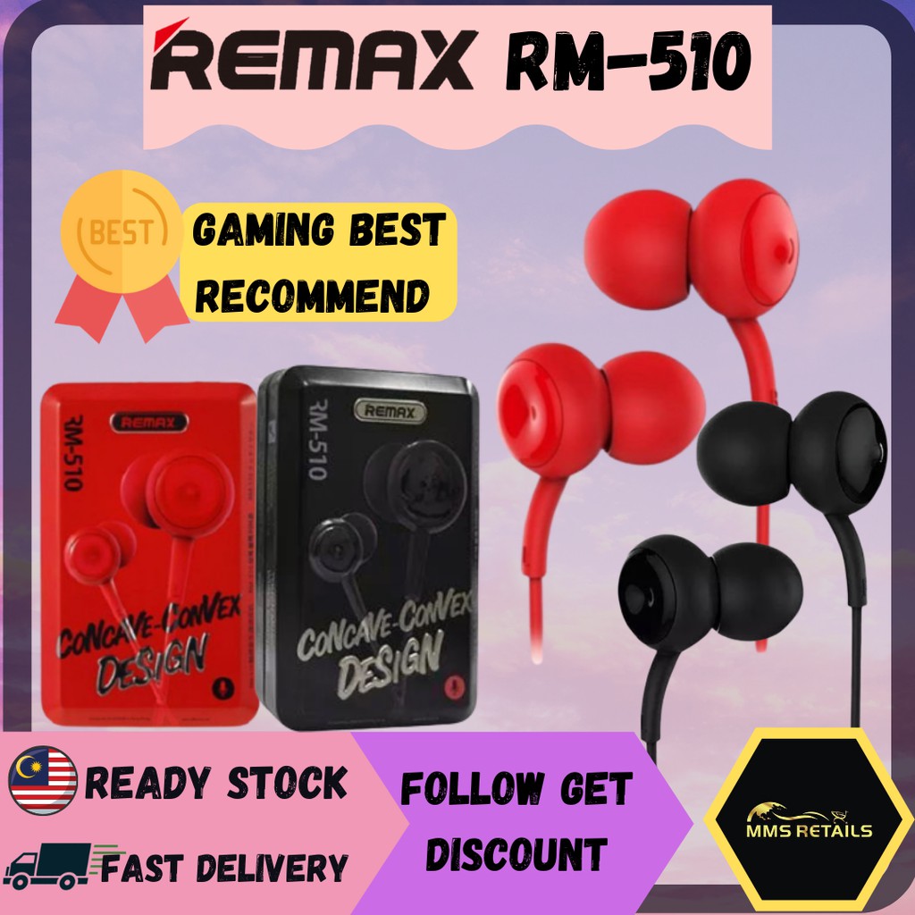 Remax RM-510 & RM-550 In-Ear Stereo Earphone Headphones With Mic Wired ...
