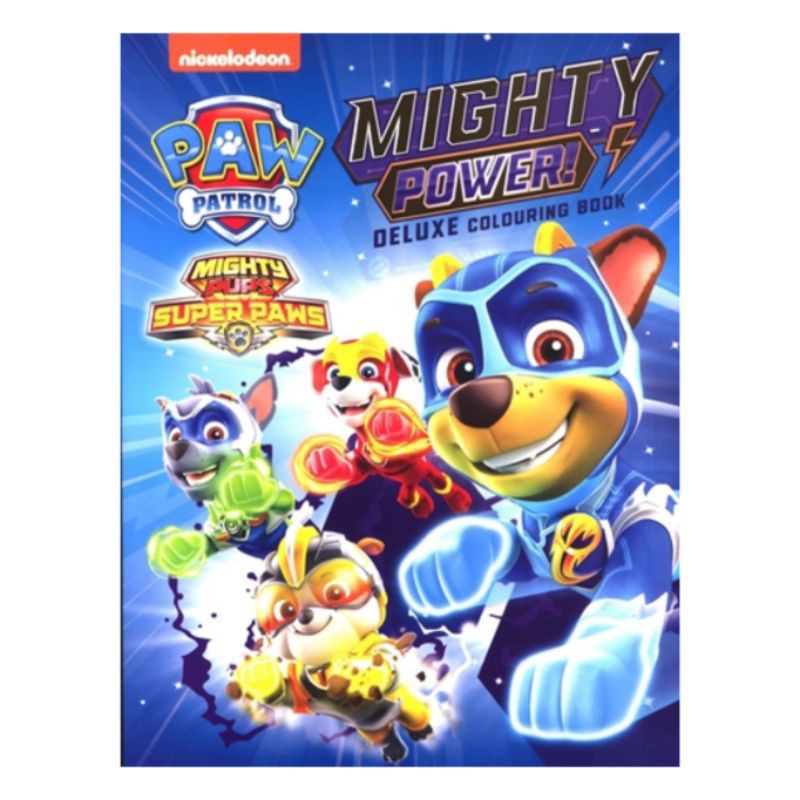 Paw Patrol Mighty Power Deluxe Coloring Book | Shopee Singapore