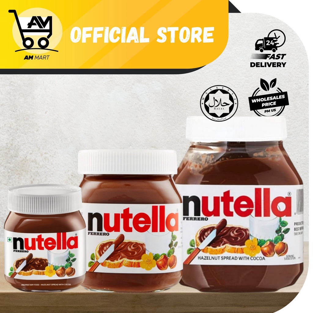 RAYA Nutella hazelnut spread 200g 350g 680g (HALAL) | Shopee Singapore