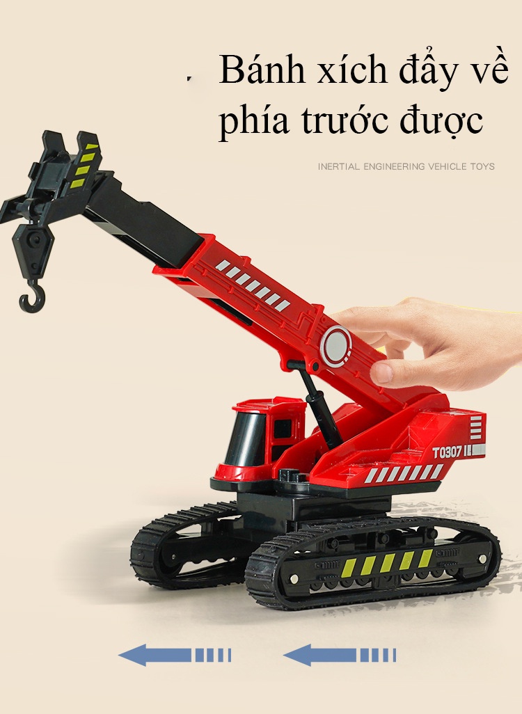 KAVY self-propelled crane model toy with crawler and 2 containers ...