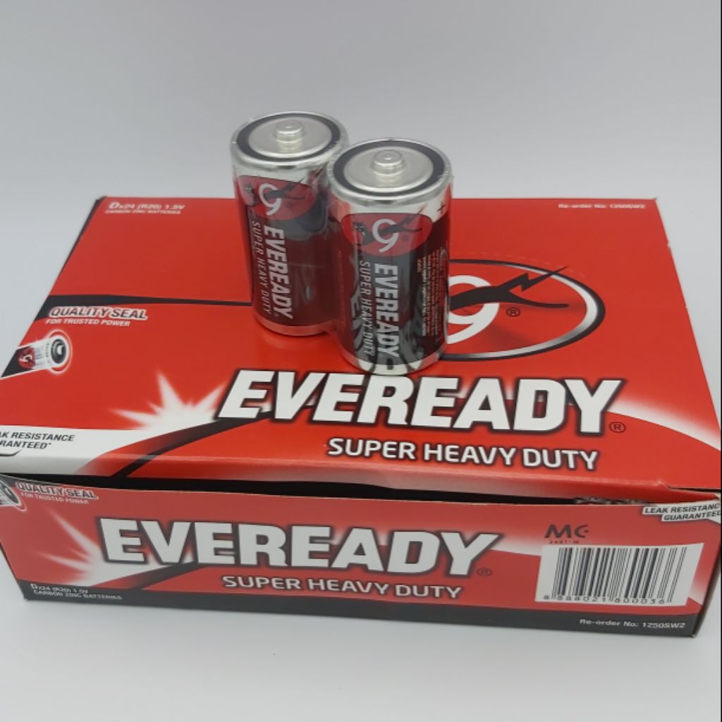 1 Box (24pcs) Eveready 'D' Size Super Heavy Duty Battery | Shopee Singapore