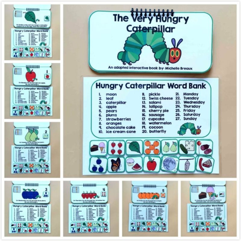 🌻PDF Printable Softcopy🌻The Very Hungry Caterpillar Quiet book🌻Busy ...