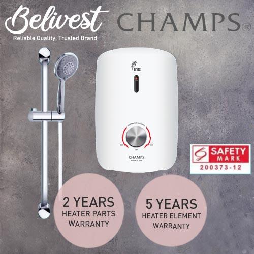 (BEST VALUE) Champs ARIES Instant Water Heater (Copper Tank) - Premium ...
