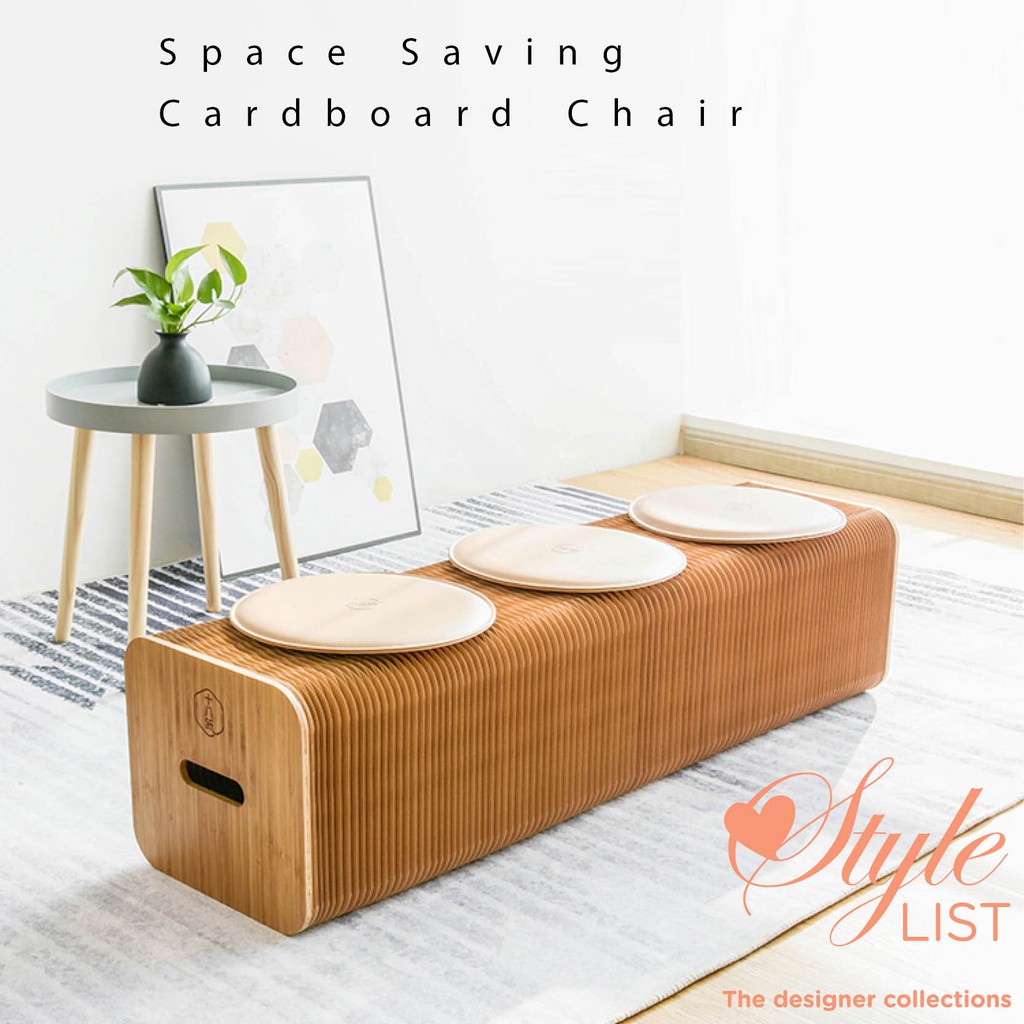 【Height 28cm, Length 120-150cm, 3 seats】Creative Folding Kraft Paper ...