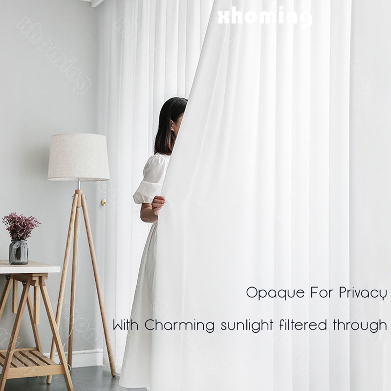 [Ready Stock] xhoming Chiffon Velvet Opaque Curtain Window Privacy ...