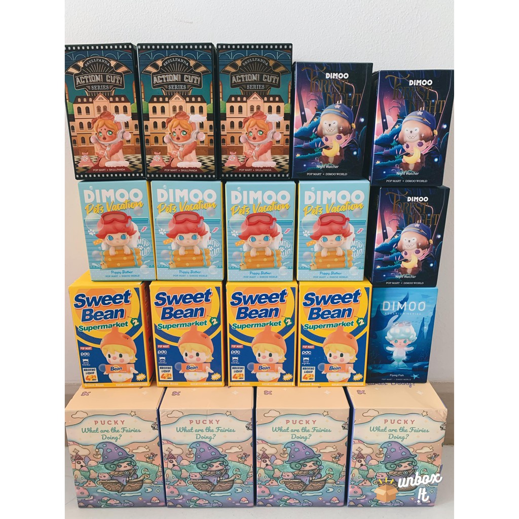 19/3 UPDATED INSTOCK POPMART DIMOO SKULL PANDA SWEET BEAN BLIND BOX ...