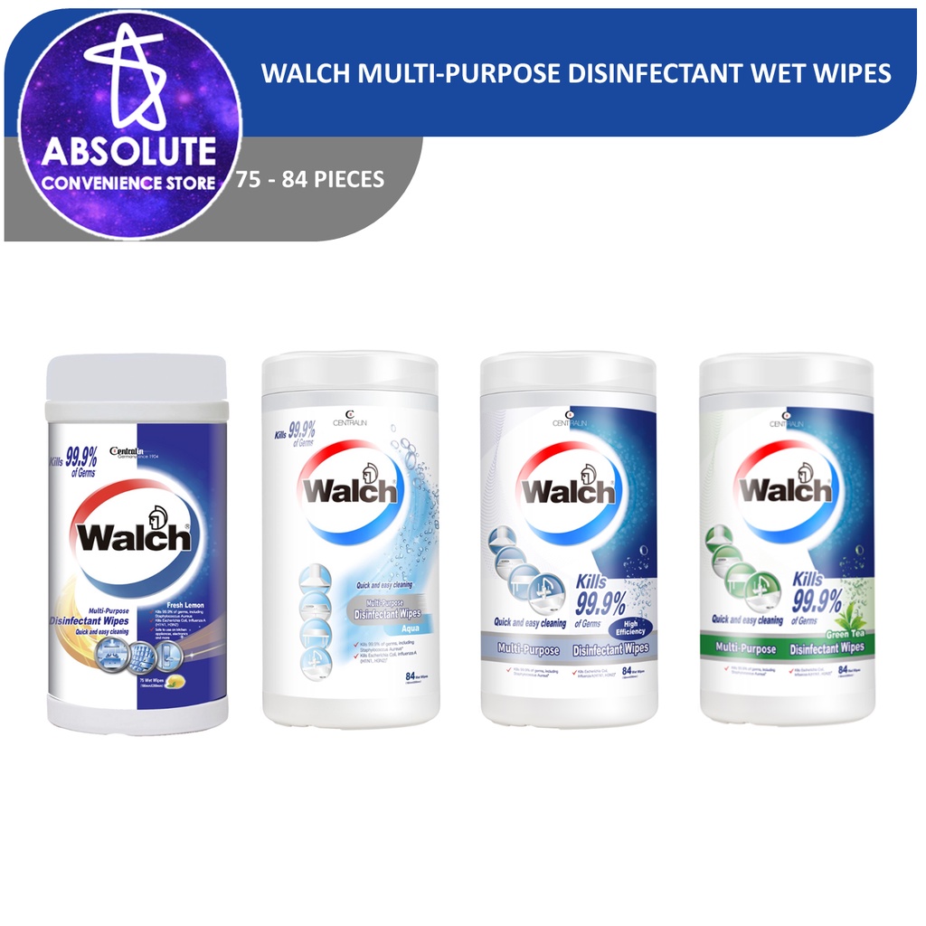 [Bundle of 12] Walch Multi-Purpose Disinfectant Wet Wipes 84pcs ...