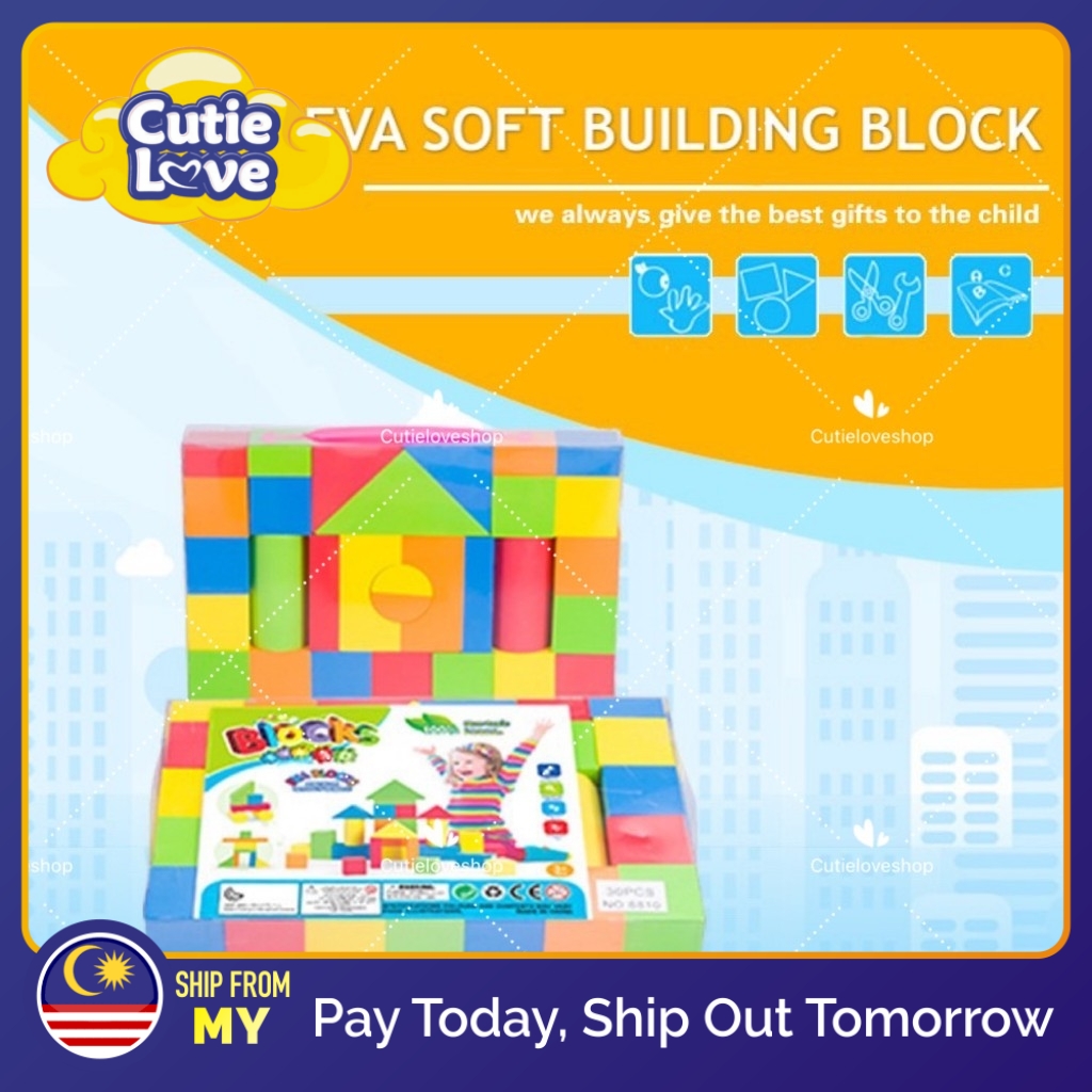 EVA Building Brick Block Foam Early Learning/New Soft Building Blocks ...