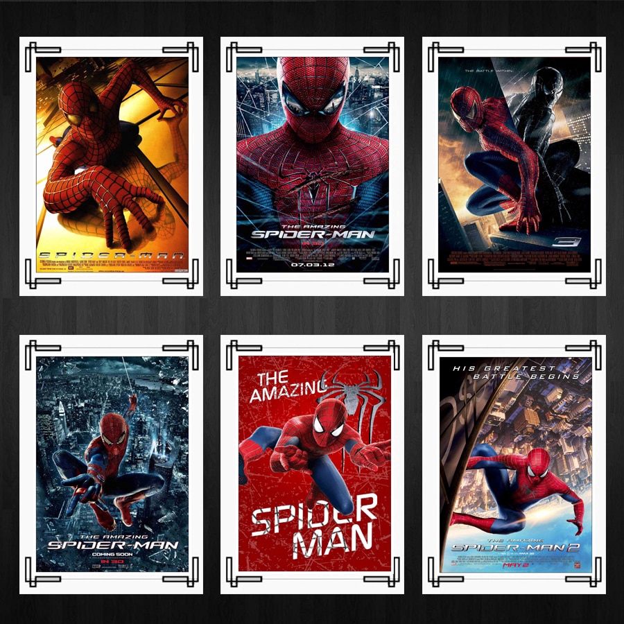 Spiderman Poster Classic Comics Famous Superhero Posters Home Room ...