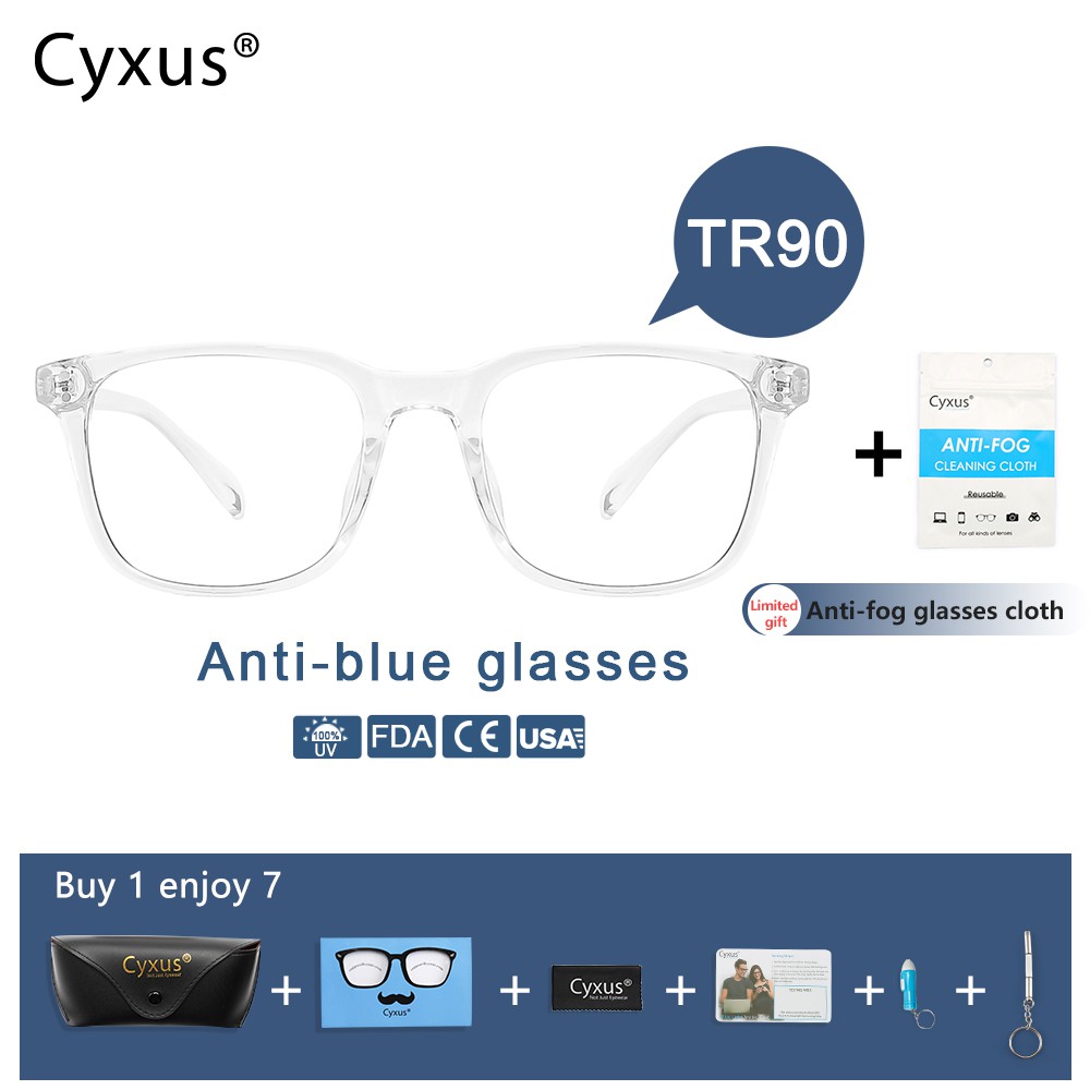 Cyxus TR90 Blue Light Glasses light Computer Glasses for Women/Men Anti ...