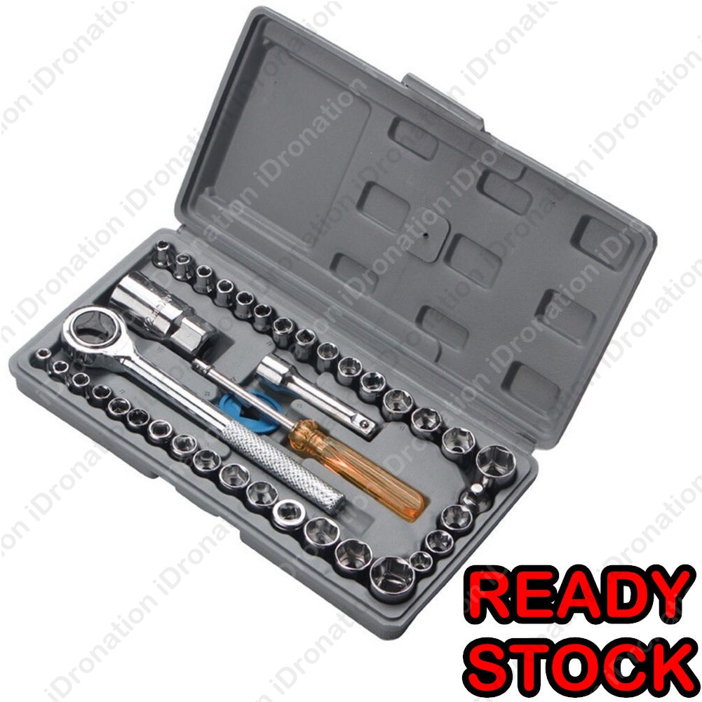 40PC 40pcs 40 PC Combination DIY Hand Tools Ratchet Socket Bolt Handle ...