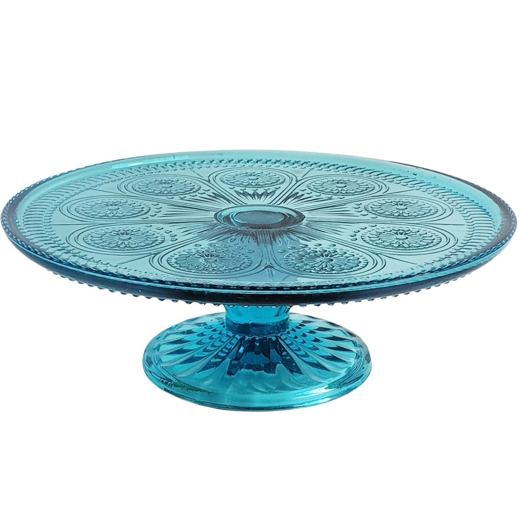 RETRO CRYSTAL BLUE CAKE STAND | Shopee Singapore