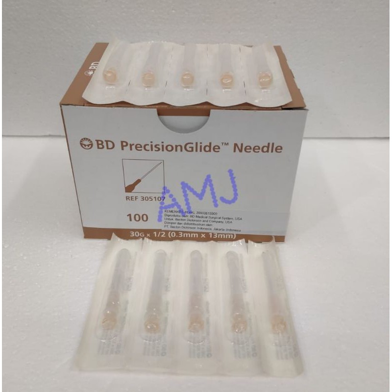 Bd Precision Glide Needle Sterile Needle Bd Needle 30G x 1/2 | 1 Box ...