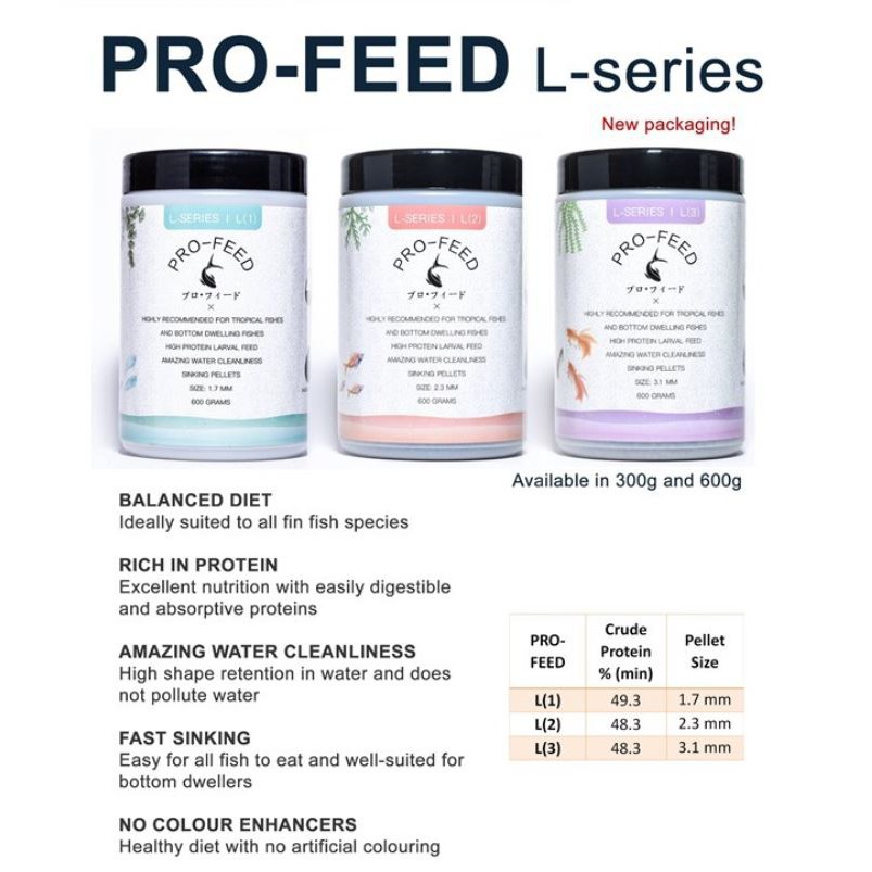 Pro Feed L Series Sinking Pellets (300g) | Shopee Singapore