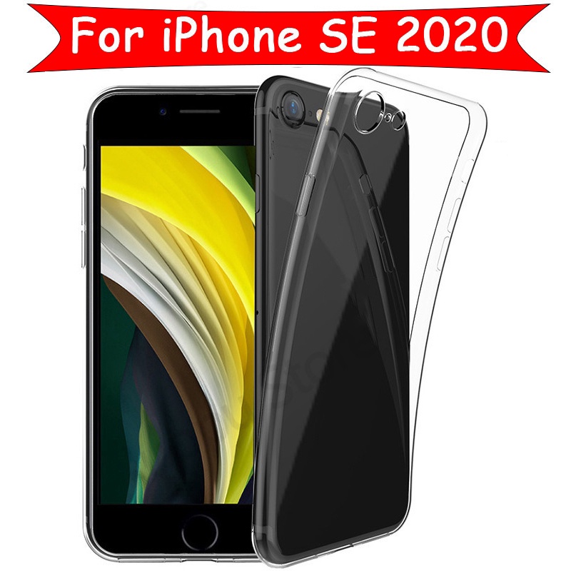 iPhone SE 2020 Phone Case Silicone Cases TPU Clear Cover compatible for ...