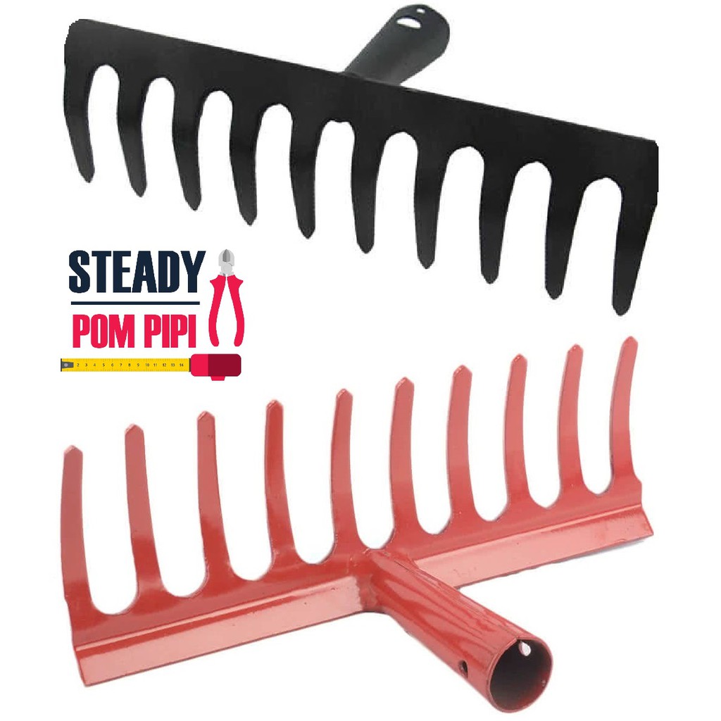 10 TEETH LEAF RAKE / 10 TEETH GARDEN RAKE / 10T CAKAR BESI / PENCAKAR ...