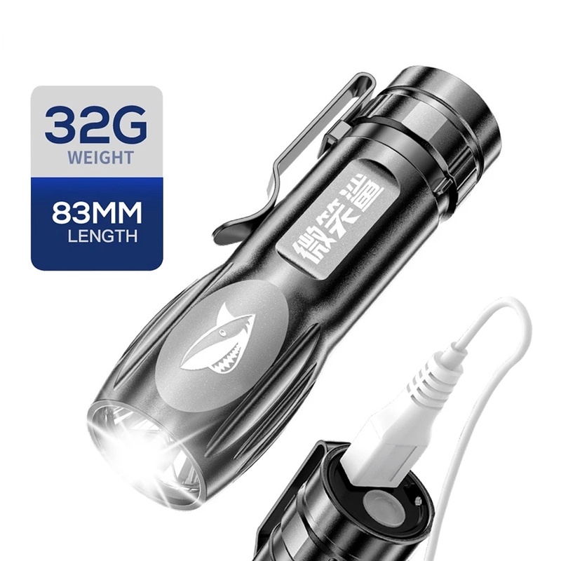 High Quality Portable USB Rechargeable Mini LED Handheld Flashlights ...