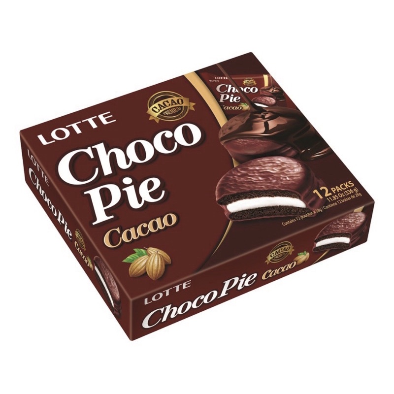 [LOTTE]12P*2Box/ CHOCO CACAO PIE/ Biscuit/ 336G | Shopee Singapore