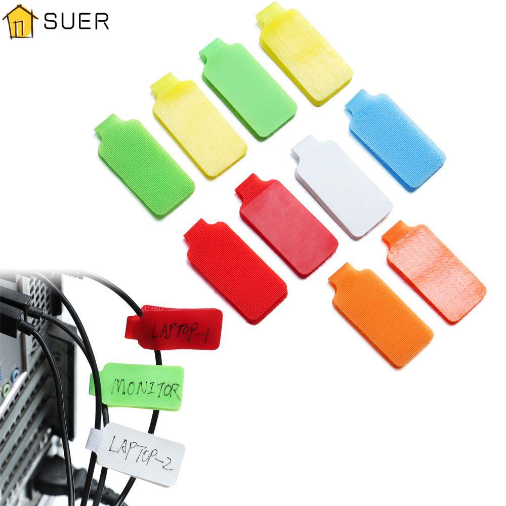 SUER 5Pcs Colorful Nylon Cable Labels Cord Protector Cord ...