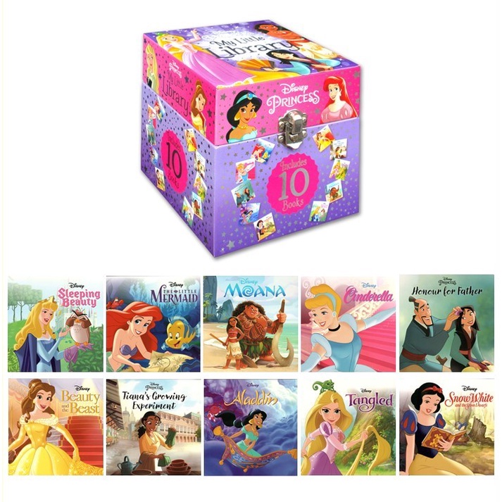 Disney Princess My Little Library Book Gift Set Box With 10 Storybooks ...