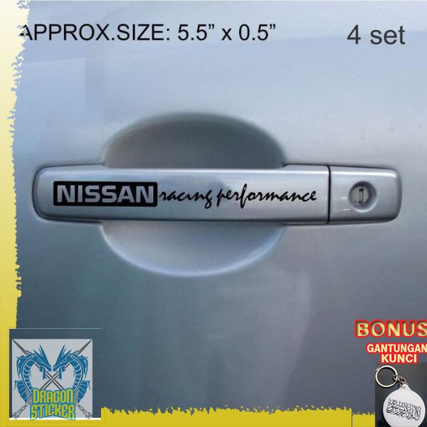 Nismo nissan racing sport Car handle Sticker 4 pcs Dragon Sticker ...