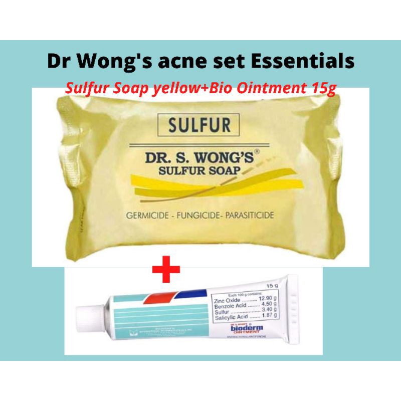 Dr. Wong's Sulfur Soap yellow 135g+bioderm ointment 15g | Shopee Singapore