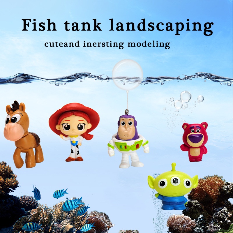 Fish tank decorations Toy Story Creative cartoon Woody Buzz Lightyear ...