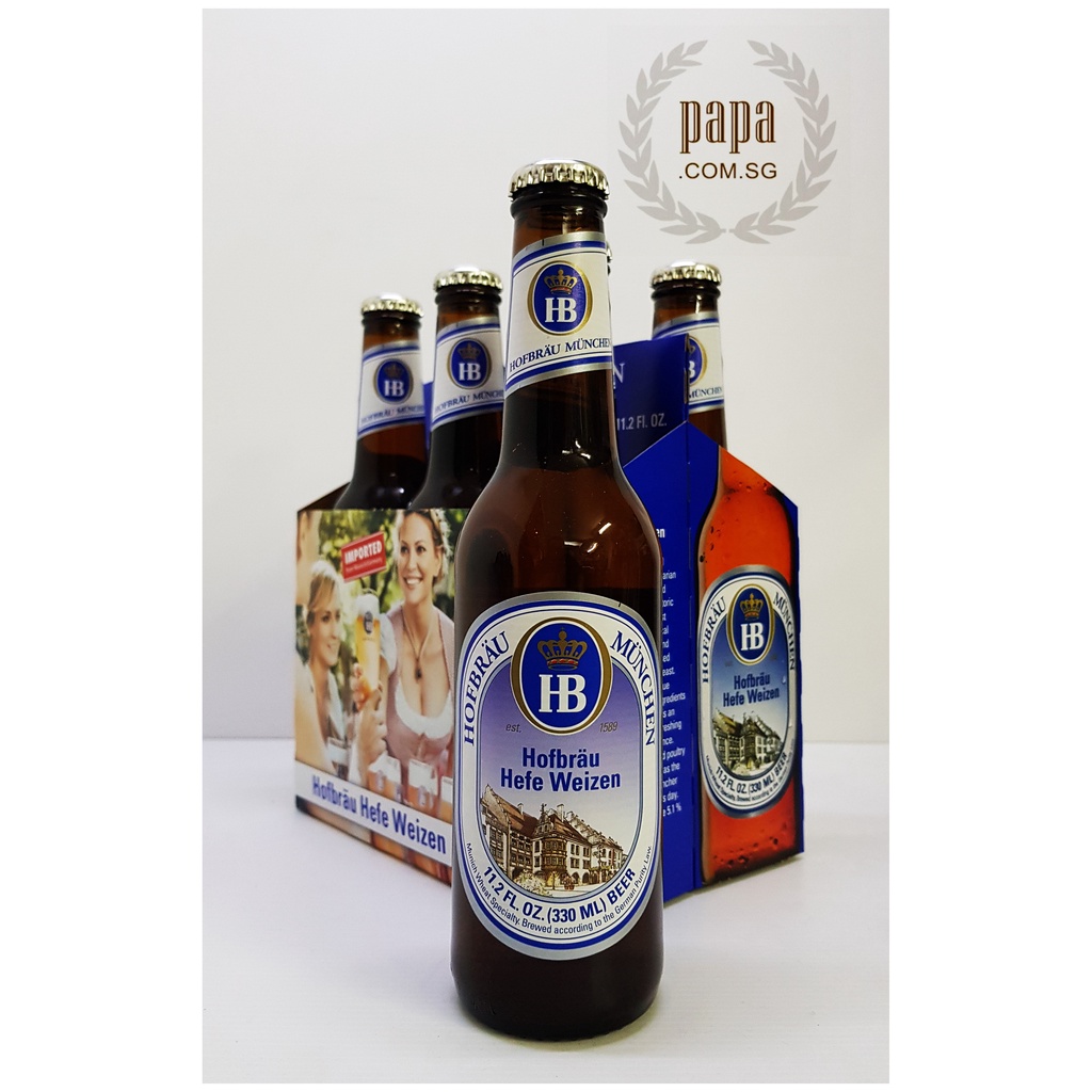 Hofbrau Munchner Weisse "Hefe Weizen" - 6 Pack Deal - 5.1% abv (6 x 330ml Bottle) BBD JULY 2025 ...