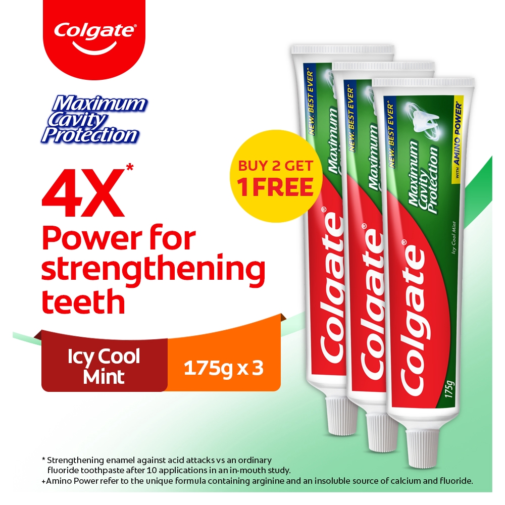 Colgate Maximum Cavity Protection Icy Cool Mint Toothpaste Valuepack ...