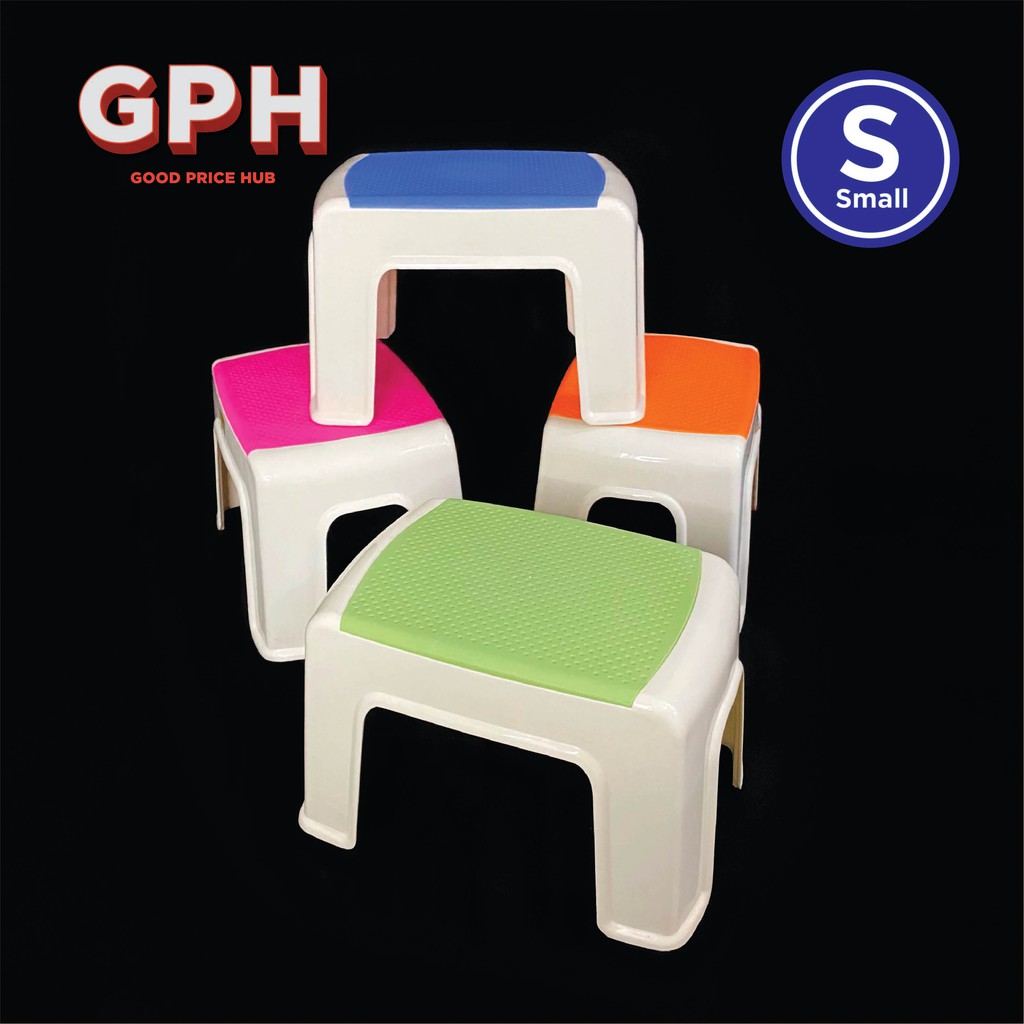 Plastic Stackable Stool ( Small & Medium ) ( Blue , Orange , Pink ...