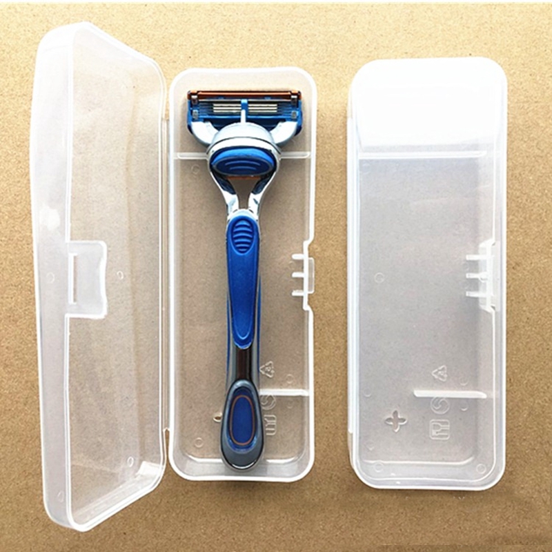 3 Pcs Men Universal Shaver Storage Box Handle Box Full Transparent ...