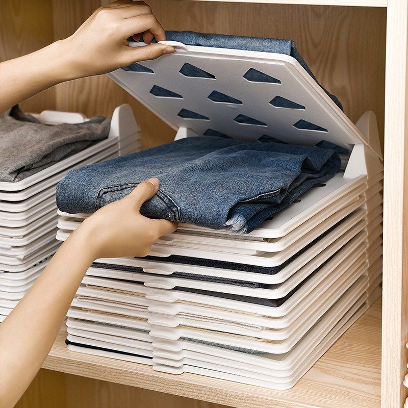 Folding Clothes Pants Storage Gadget Lazy Folding Board Clothing T ...