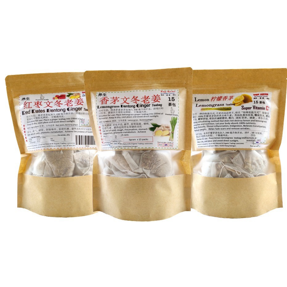 Red Dates Bentong Ginger Teabags 红枣文冬老姜 [6g x 15 packs] | Shopee Singapore