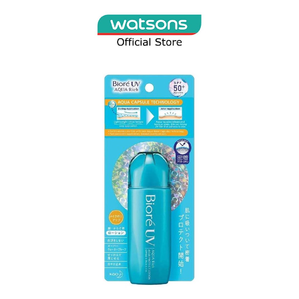 BIORE UV Aqua Rich Aqua Protect Lotion SPF50+ PA++++ Sunscreen ...