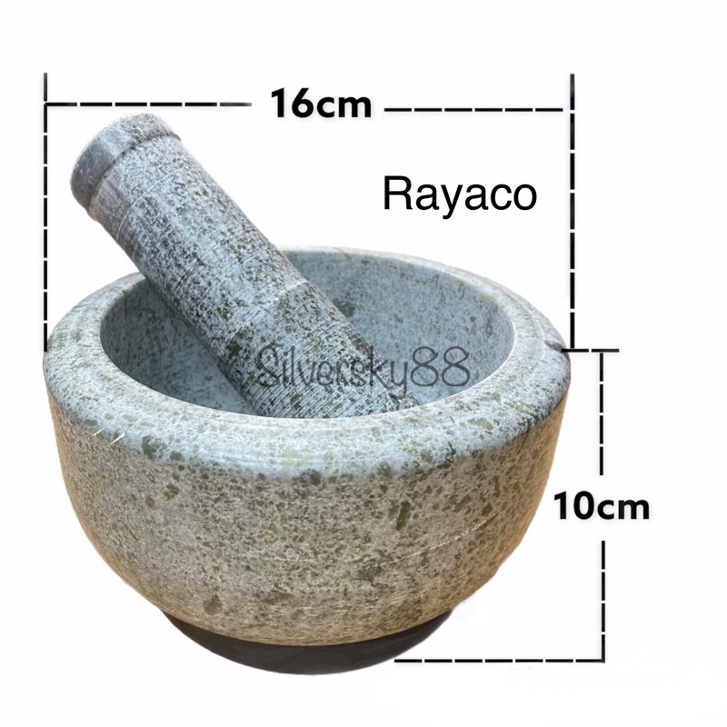 Mortar and pestle stone hand pounder pestl spice herb sambal chilli ...