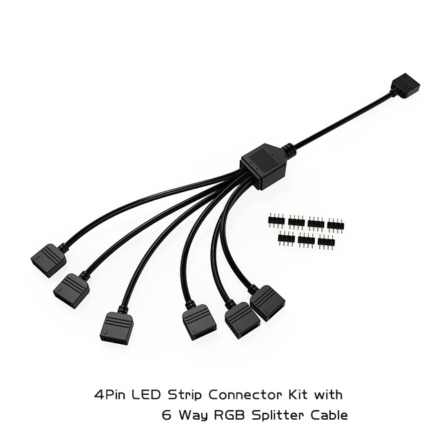 Extension Cable 1/2/3/4 12V 4PIN RGB/ 5V 3PIN ARGB LED Strip Connector ...