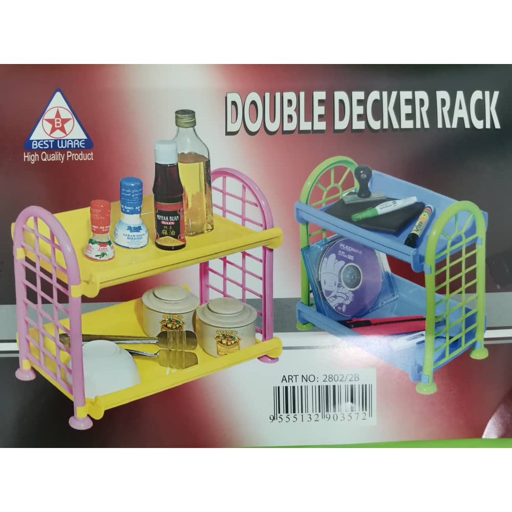 (2802/2B)Best Ware High Quality Product Double Decker Rack Small 小型双层货架 ...