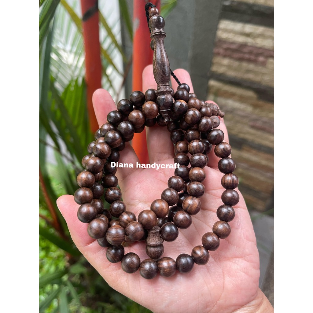KAYU Tasbih 99 Natural Kalimosodo Kalimasada Wood | Shopee Singapore