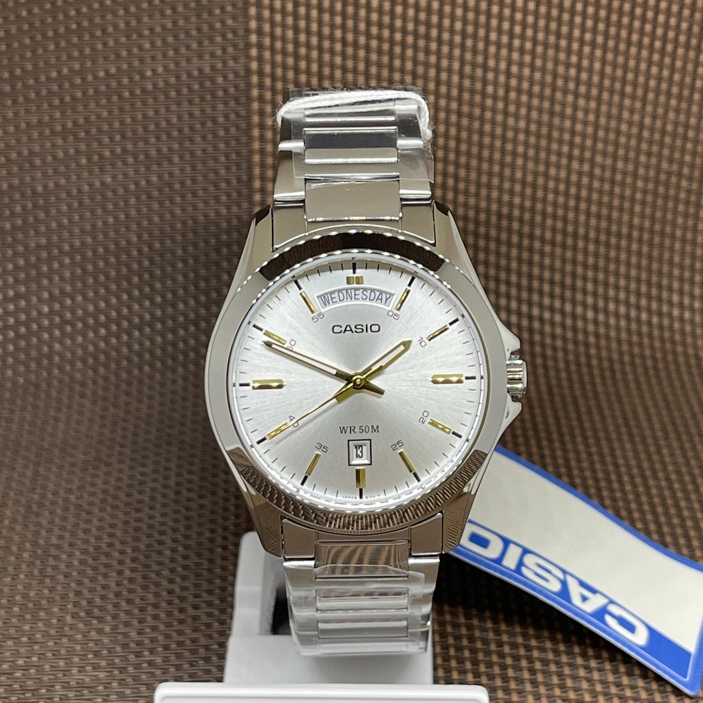Casio Mtp 1370d 7a2 Standard Analog Stainless Steel Bracelet Mens Dress Watch Shopee Singapore