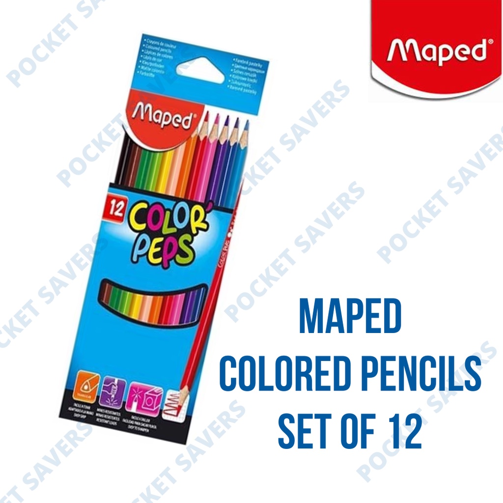 MAPED Color Pencils Set of 12 pcs. (Colored Pencil, Drawing, Sketching ...