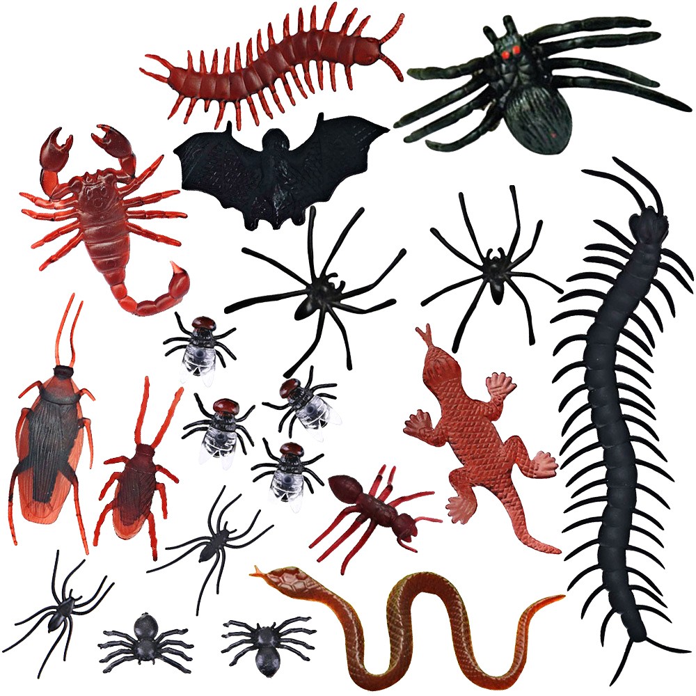 Set of 44 fake insects / 150 Plastic Fake Insects complete with ...