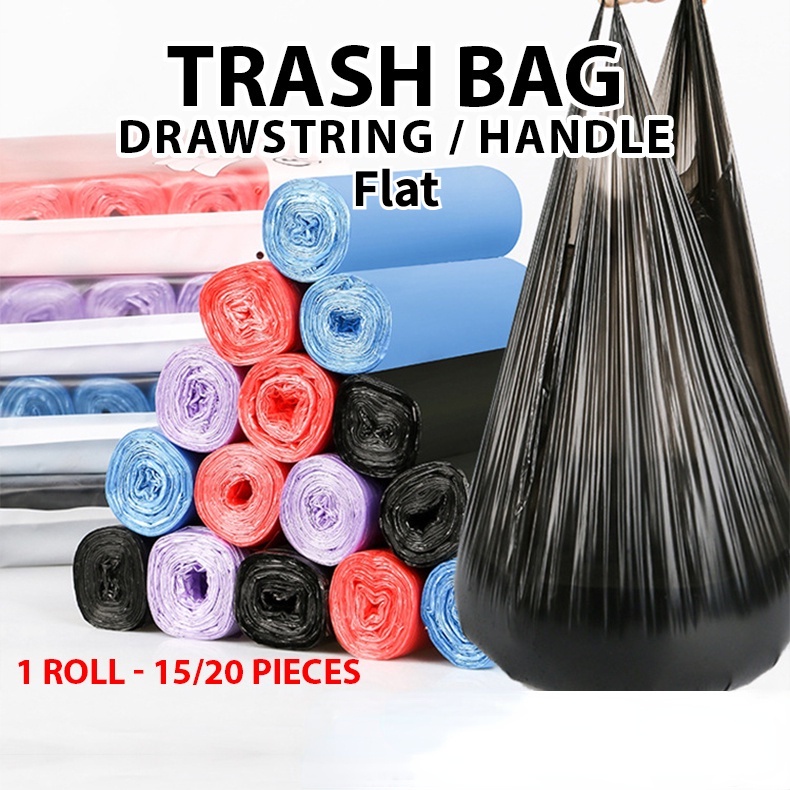 🇸🇬SG Local Stocks🇸🇬[15/20 pcs] Trash Bag for Rubbish/Garbage (1 Roll ...