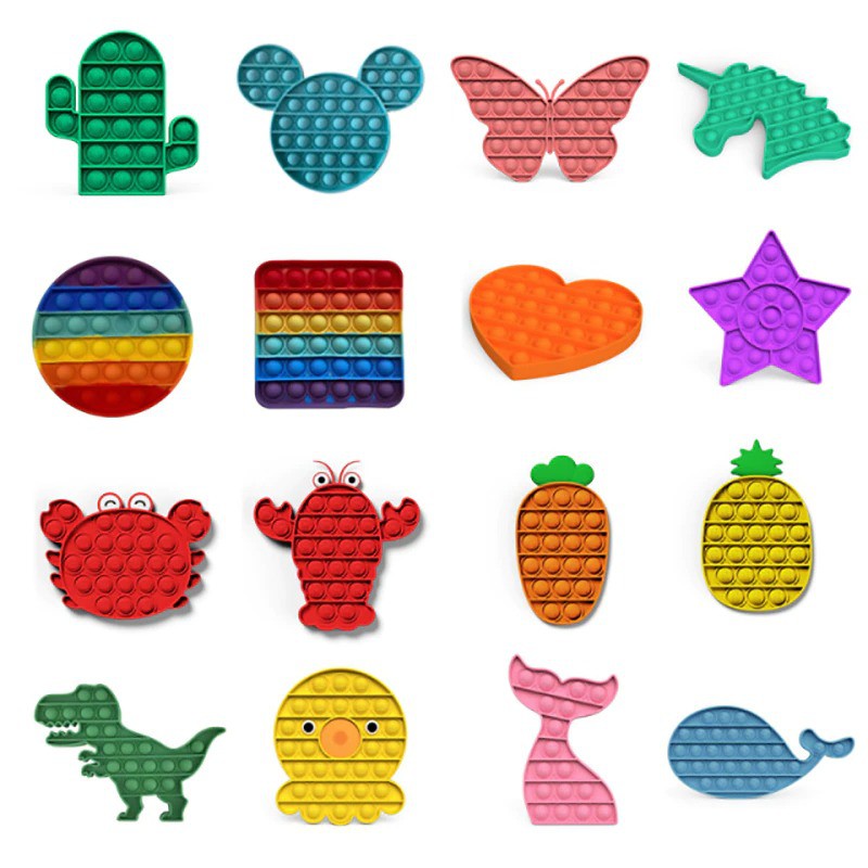【Mini Gifts】Rainbow Pop On It Fidget Toy Stress Reliever Toys Fingertip ...